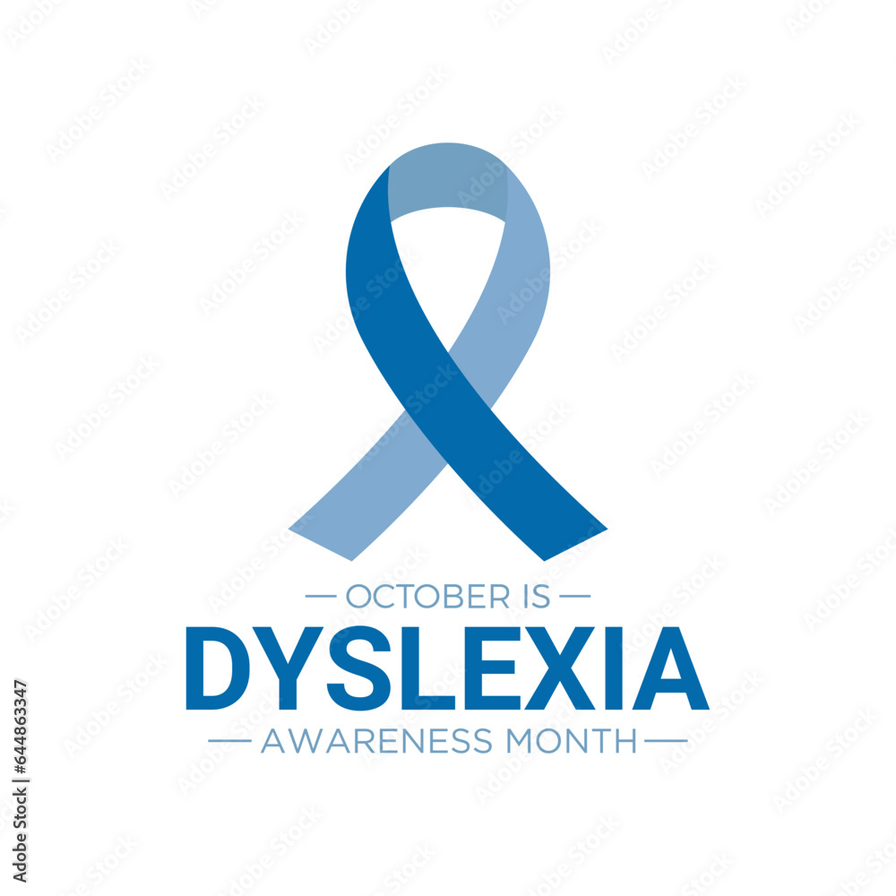 Dyslexia awareness month is observed every year in october. Vector ...