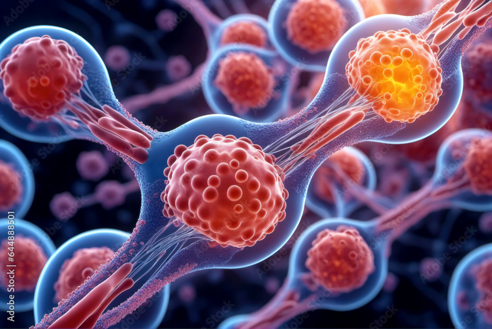 Visualizing cell at nano level: A computer-generated image that shows ...