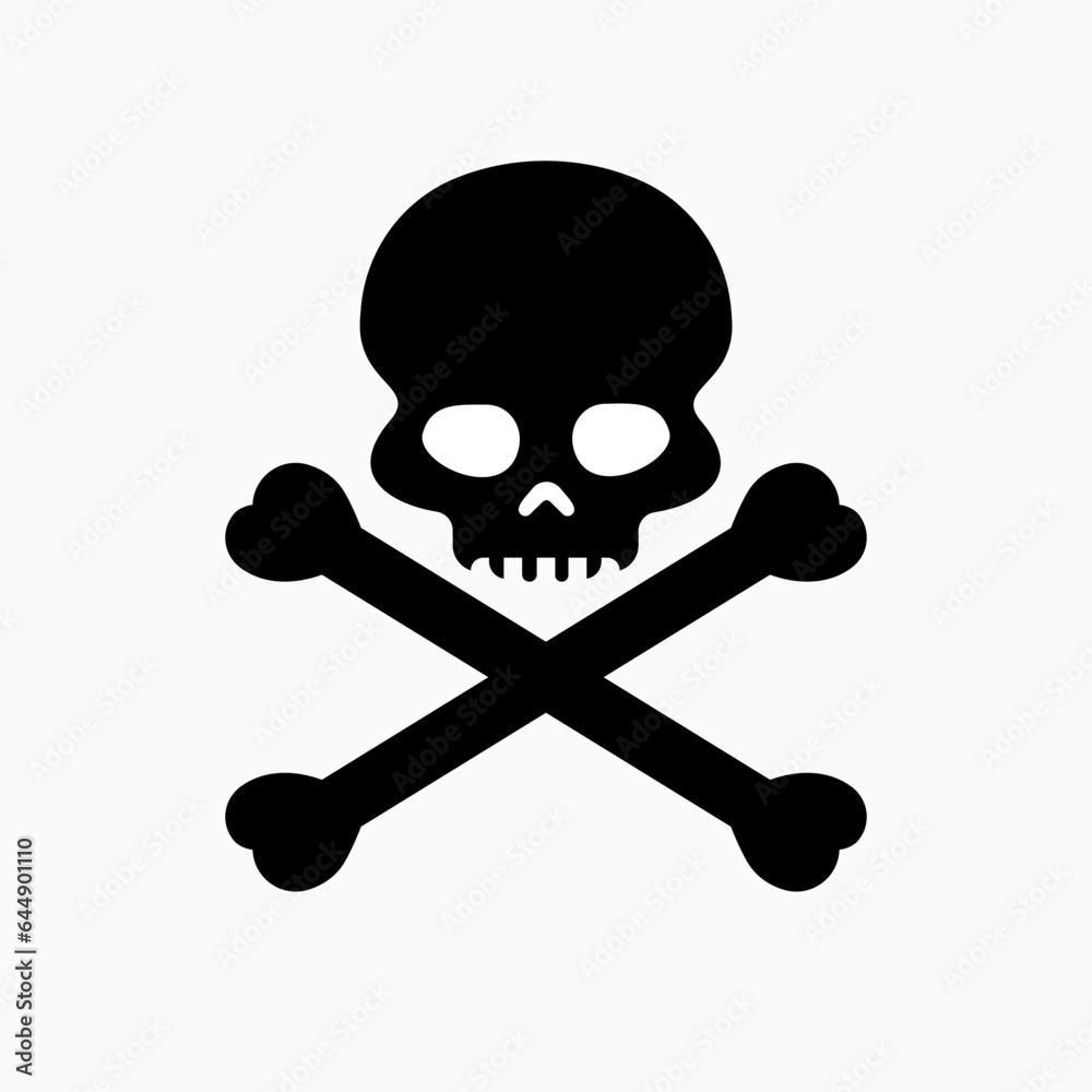 Skull Icon. Dangerous, Pirates. Warning, Attention. Deadly, Poisonous ...