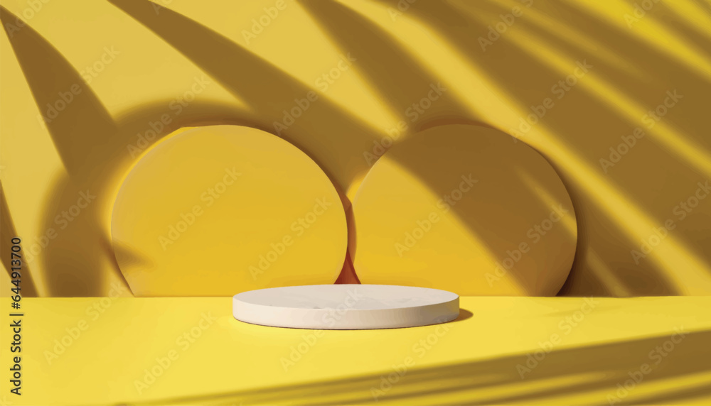 Vector Abstract Creative layout made of yellow studio background for ...