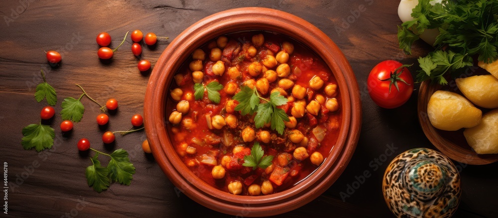 Close up photo of homemade Cocido madrileño a delicious and healthy ...