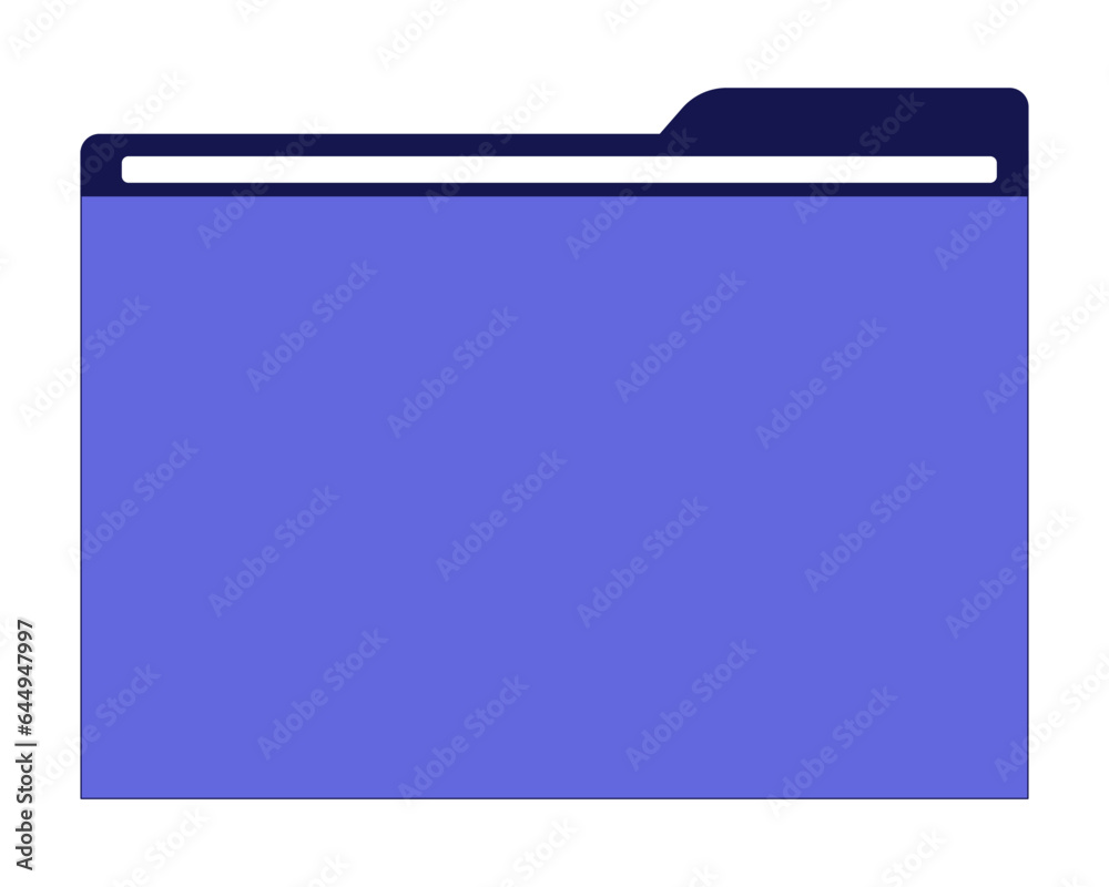 Nineties file folder flat line color isolated vector object. Retro ...