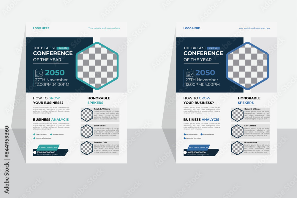 Flyer template layout design. Business flyer, brochure, annual report ...