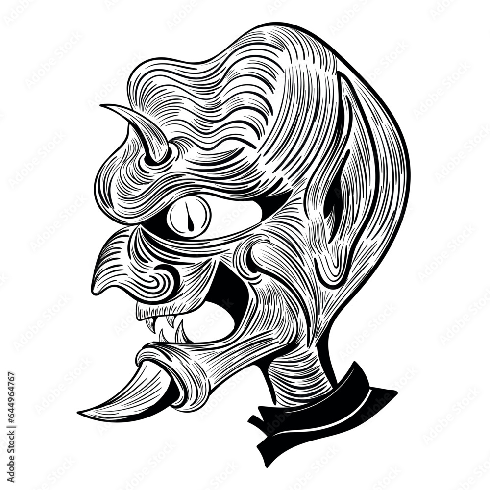 The demonic character represents the dark and hidden side of humanity ...