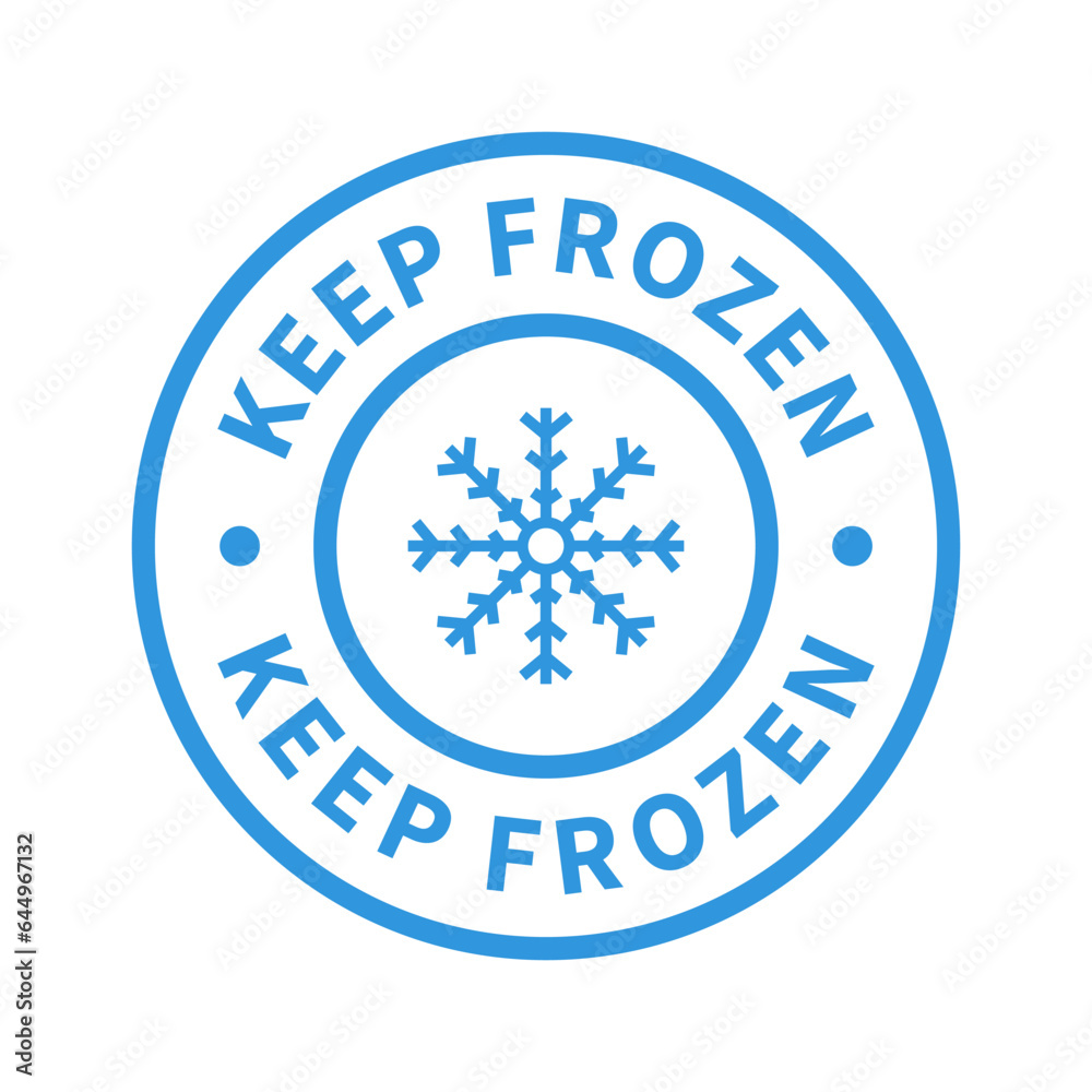 Keep frozen sign. Keep frozen badge, sticker or label for products ...