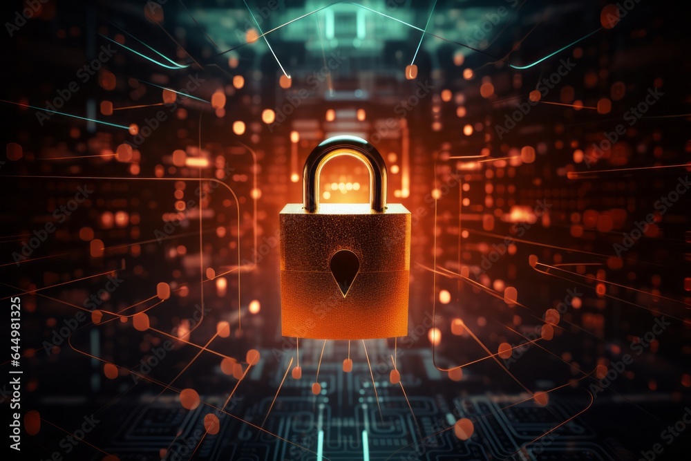 Data protection cyber security privacy background. Cyber security concept. Cyber binary code ...