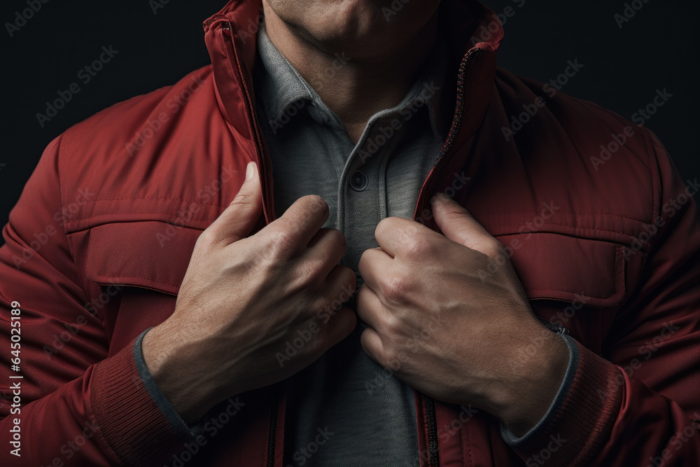 A person clasps their hands behind their back and gently lifts their ...