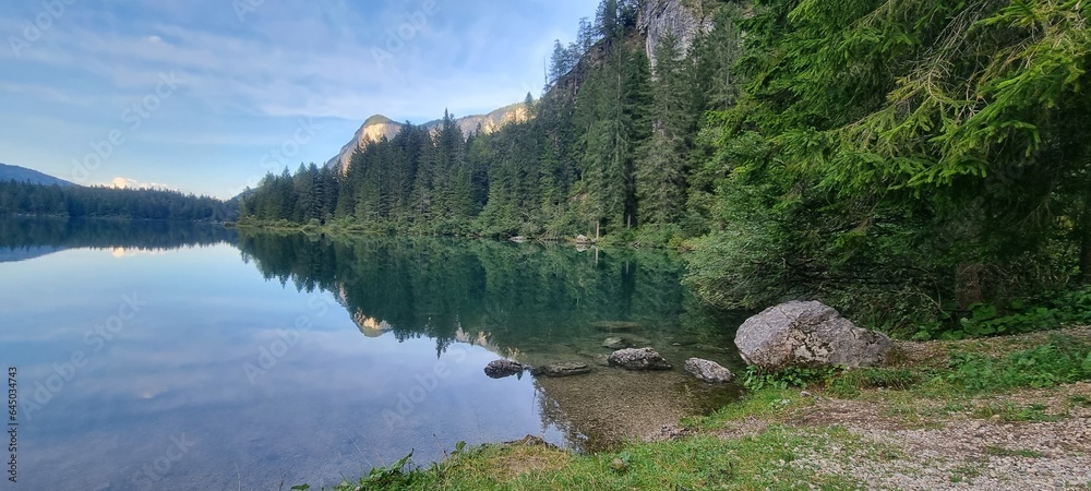 Lago Di Tovel, Lago Rojo, Lago Encantado Stock Photo | Adobe Stock