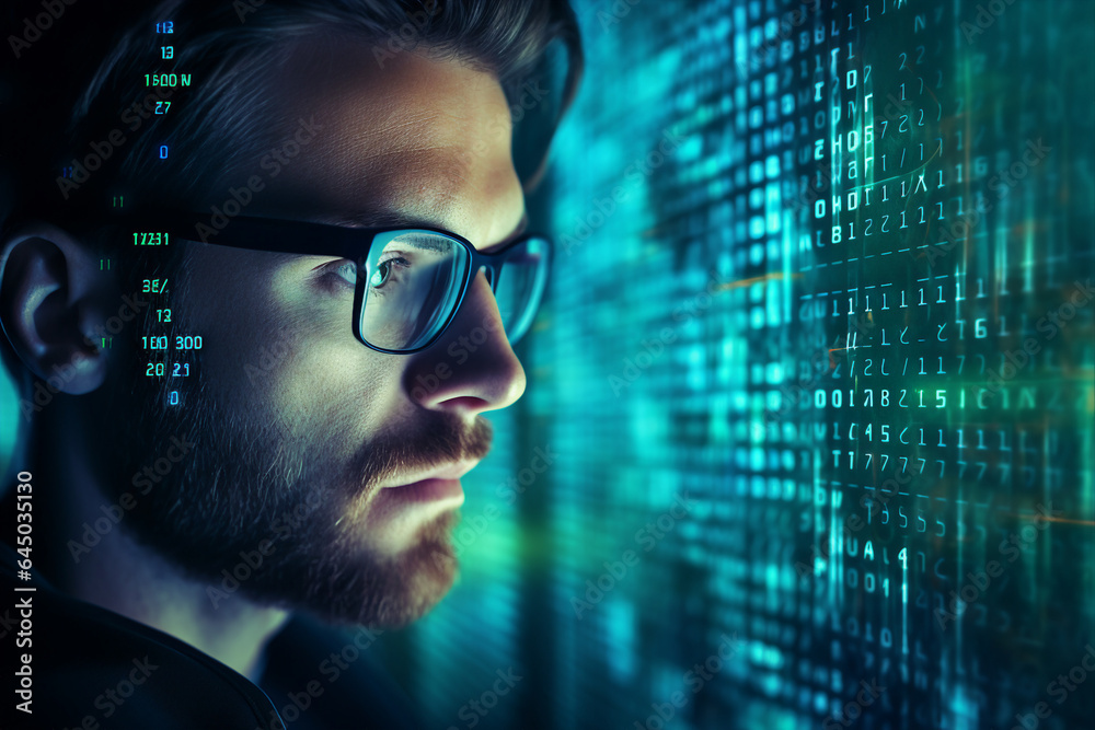 Generative ai collage picture image of professional it specialist ...