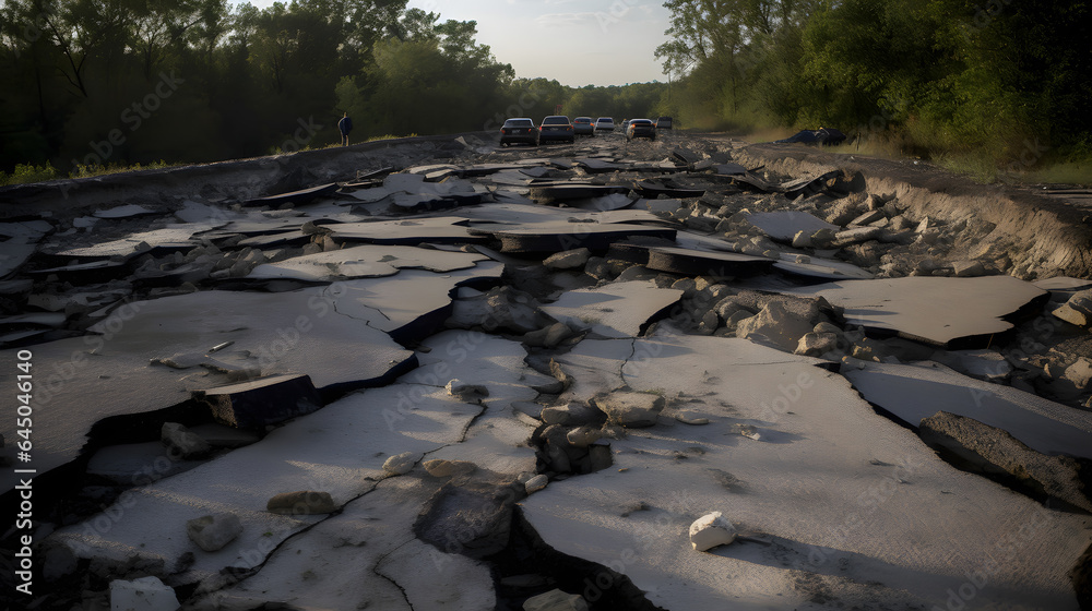 Concept natural disasters with storm wind and rain. Landslide and ...