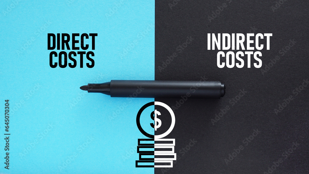 Direct costs or indirect costs are shown using the text and picture of ...