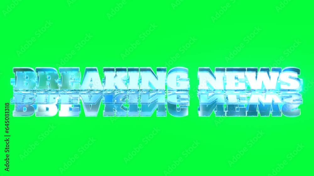 Breaking News title rolling text animation template 3d modeling ...