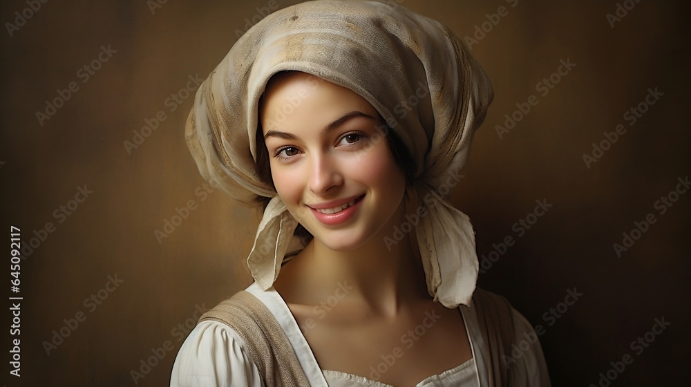 Beautiful young white female model smiling in headshot portrait facing ...