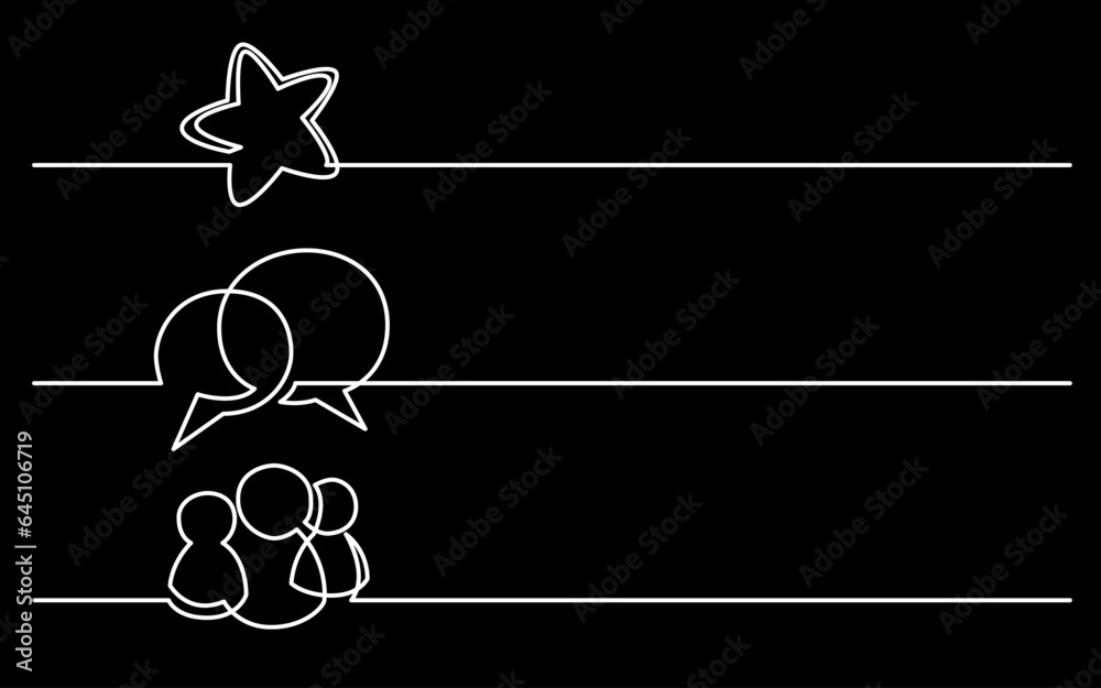 continuous line drawing vector illustration with FULLY EDITABLE STROKE ...