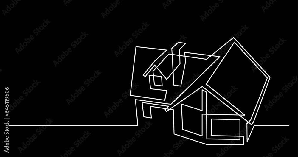 continuous line drawing vector illustration with FULLY EDITABLE STROKE ...