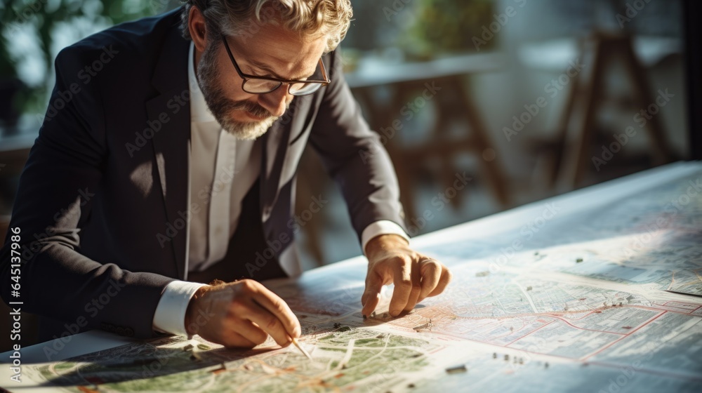 geography professor using maps to teach urban planning generative ai ...