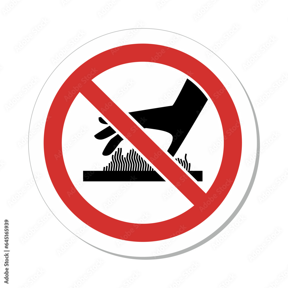 ISO Prohibited Action Sign: Burn Hazard Hot Surface Symbol Stock Vector ...