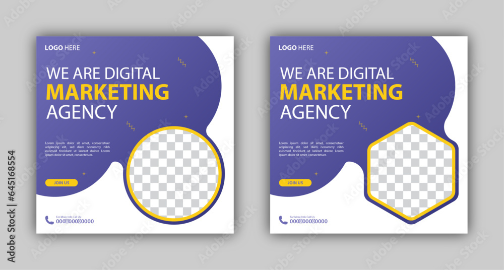 Corporate and digital business marketing promotion post design or ...