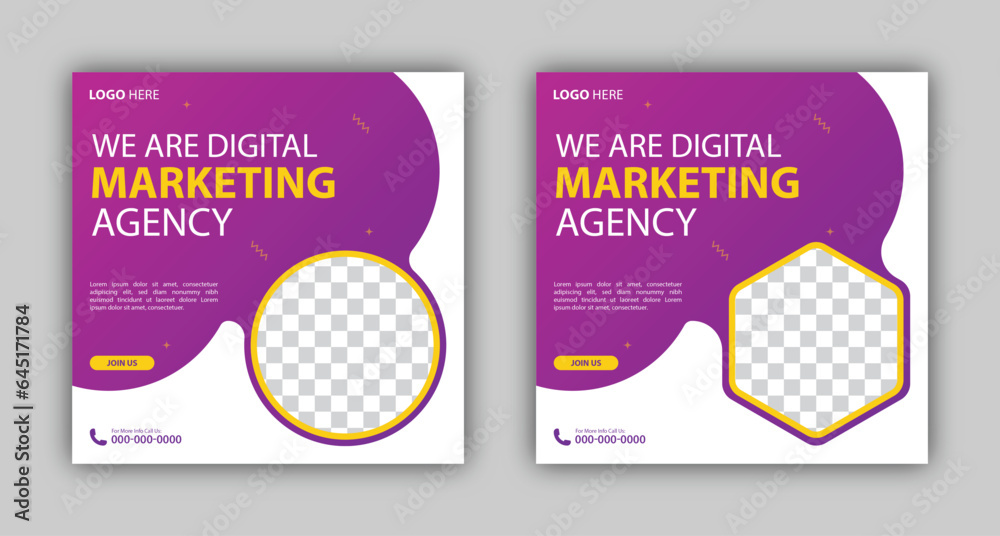 Corporate and digital business marketing promotion post design or ...