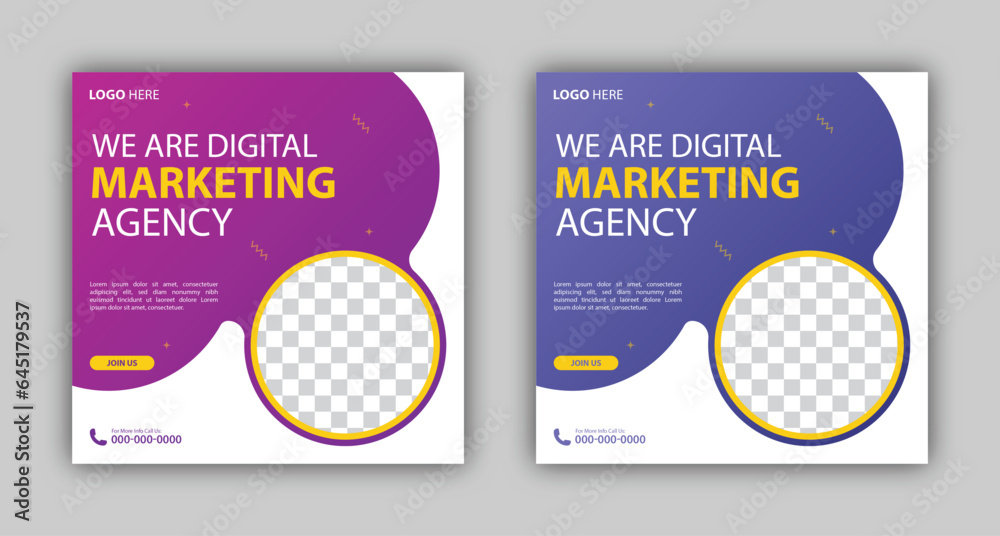 Corporate and digital business marketing promotion post design or ...