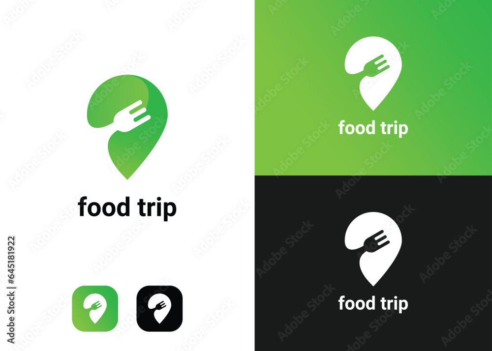 Food Trip Logo Design. Simple Food Logo Vector. Gradient Food Logo ...