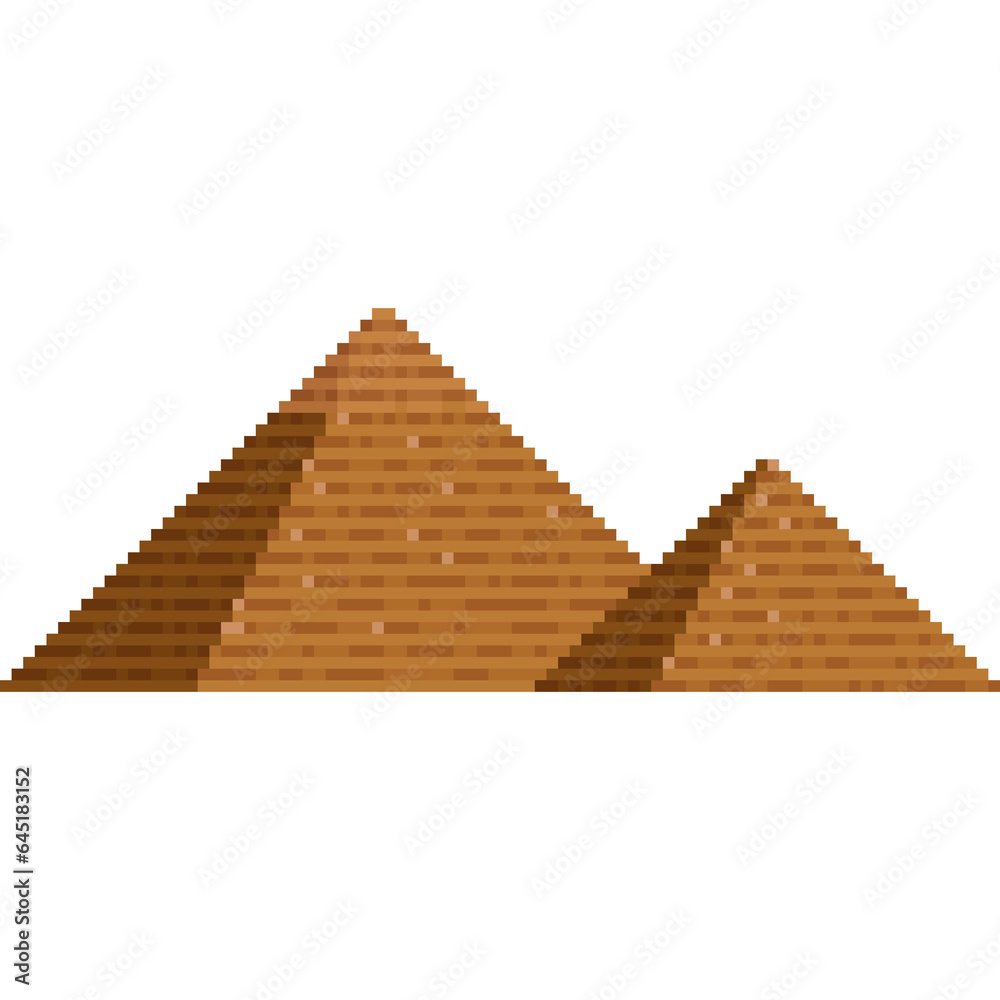 Pixel art egypt pyramid Stock Illustration | Adobe Stock