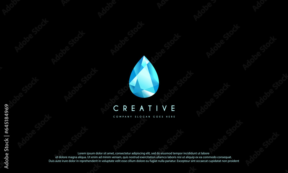Stone gems logo design vector illustration. Jewelry logo design ...
