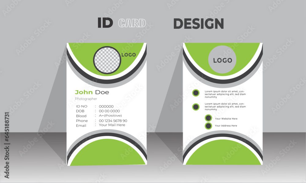 ID Card Template | Office Id card | Employee Id card for your company ...