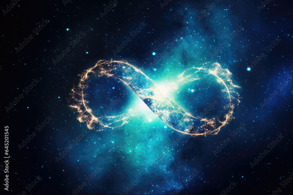 Infinity Symbol in Space Abstract Background Stock Illustration | Adobe ...