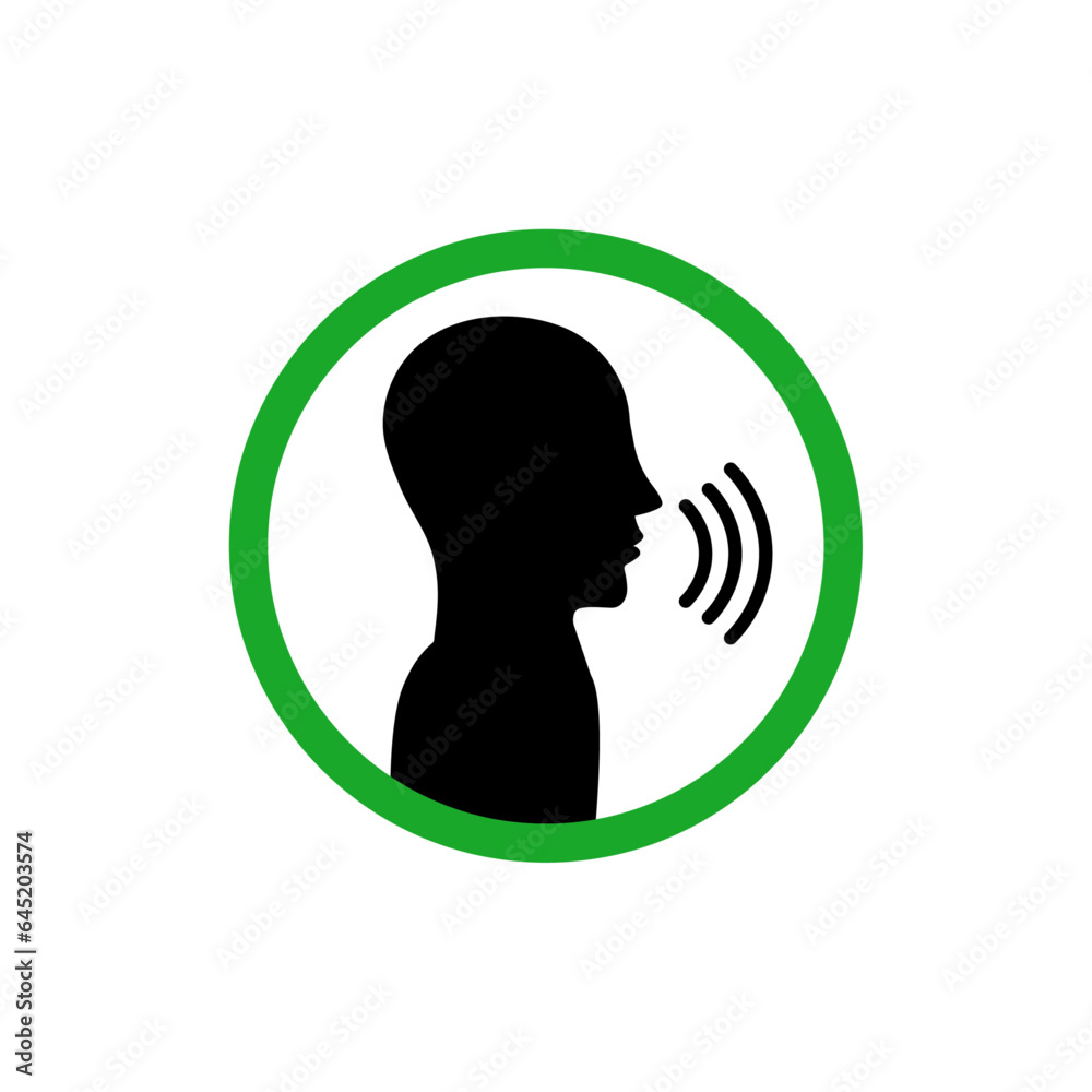 Talking Allowed . Crossed person talking, Shhh icon in circle ...