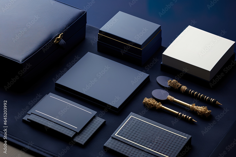 Luxury, consistent and opulent packaging and business card mock up ...