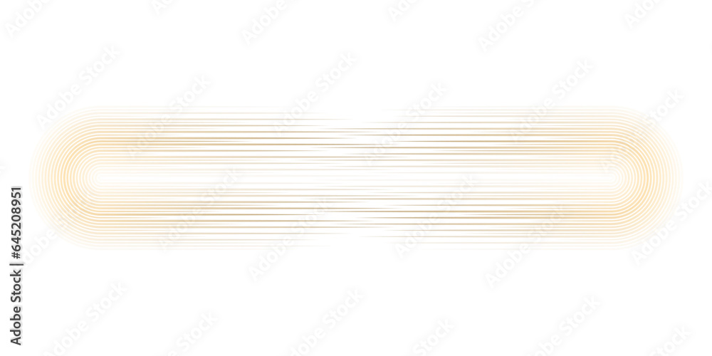 Vector half circle lines flowing dynamic pattern gold gradient isolated ...