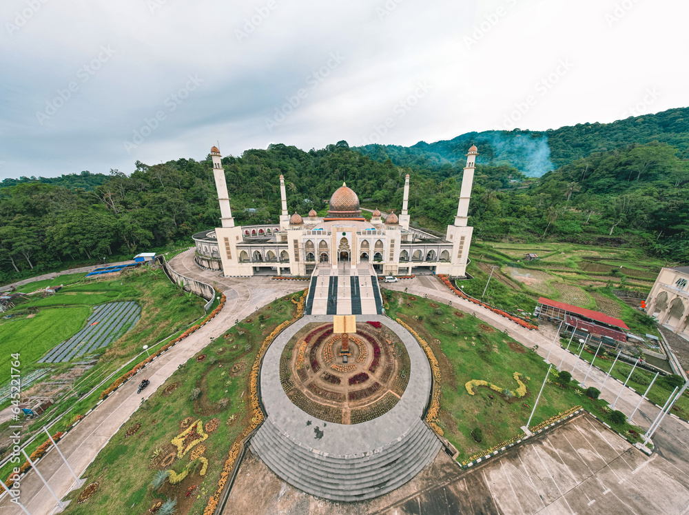 Aerial Shot of Islamic Center Padang Panjang. Besides having four ...