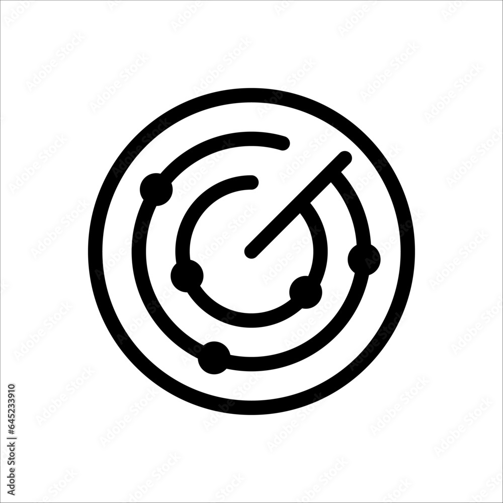 radar chart icon from Business and analytics outline collection. Thin ...