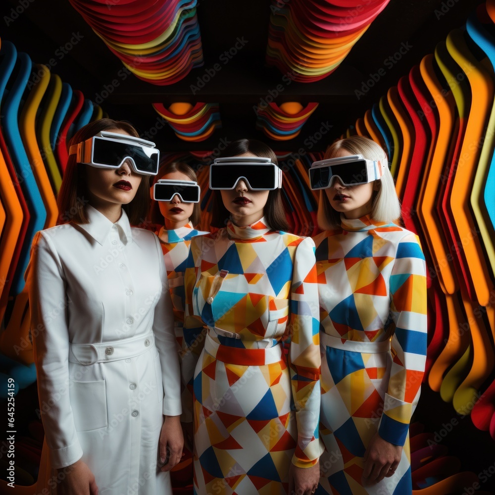 In a dystopian future multiverse, a group of smiling women wearing ...