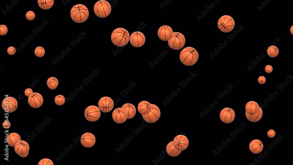 Basketball Ball Bounce with Alpha LOOP-TILE. This footage with an alpha ...