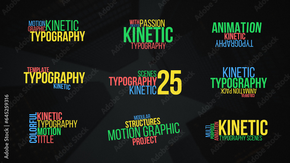 Colorful Kinetic Typography Stock Template | Adobe Stock