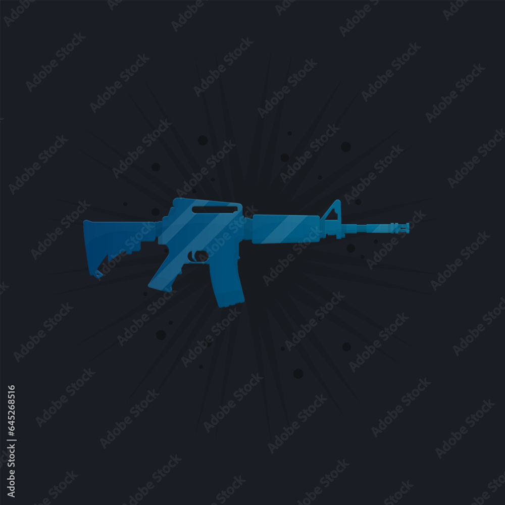 Sci Fi Futuristic Weapon AR 15 Logo For Games Or Prints For T-Shirts ...