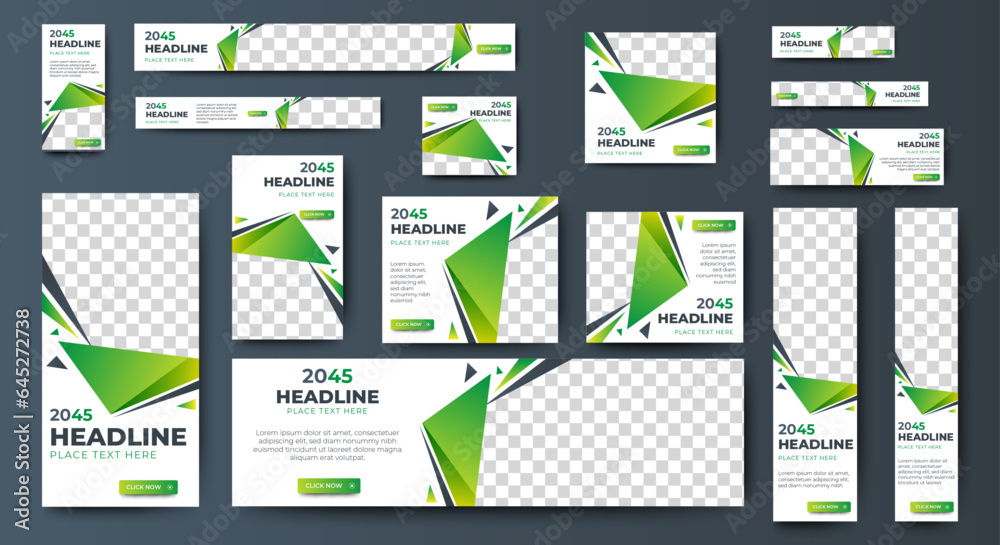 Set of promotion kit banner template design with modern and minimalist ...