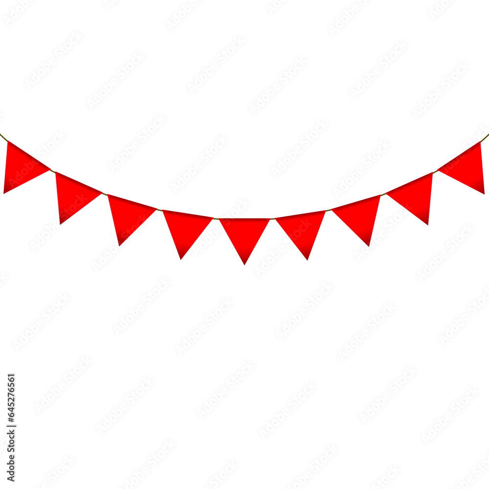 Red colour bunting pennants image with transparent background. Stock ...
