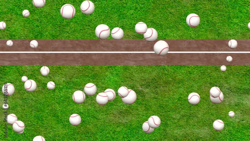 Baseball Ball Bounce Background (on field) LOOP-TILE. This footage is ...