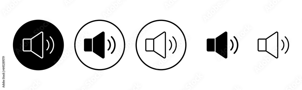 Speaker icon set illustration. volume sign and symbol. loudspeaker icon ...