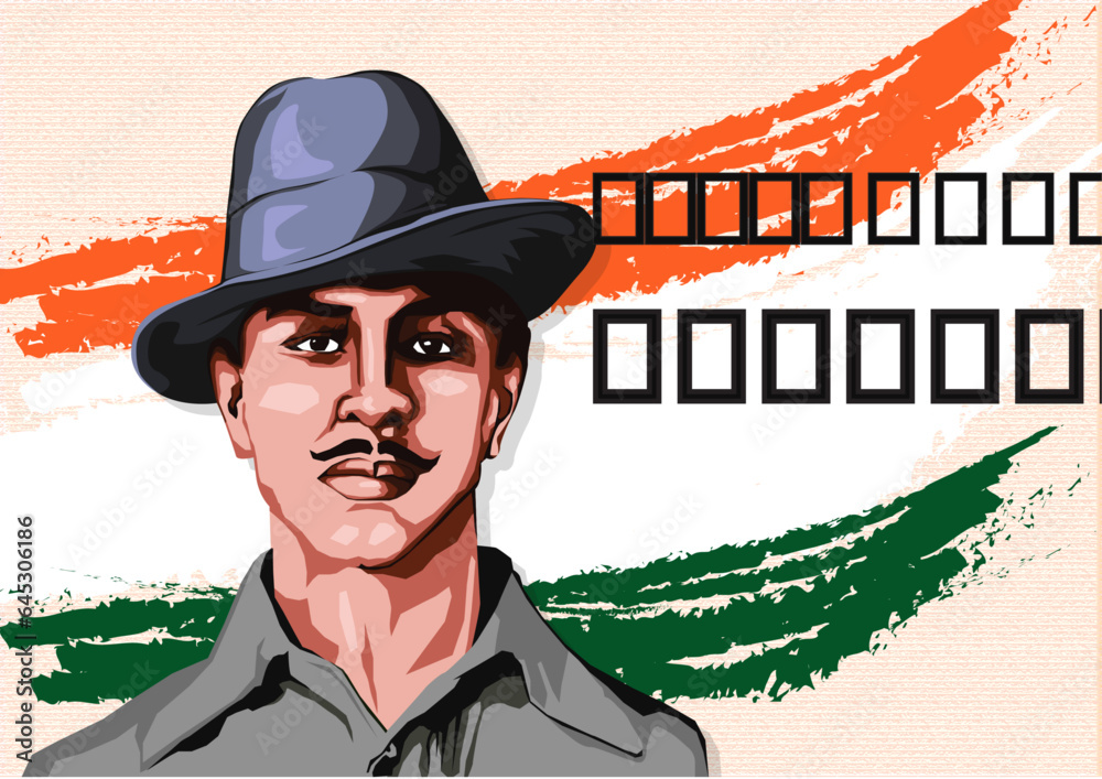 Vector illustration poster of Shaheed Diwas celebrated on March 23rd ...