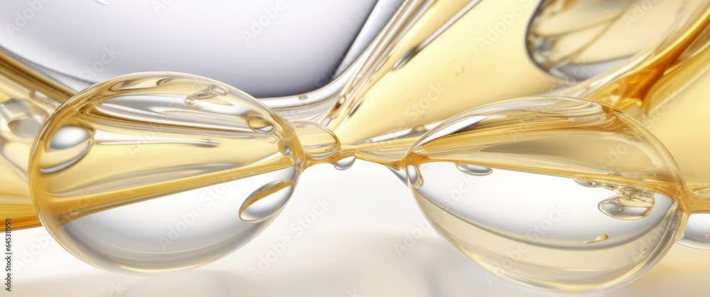 Anamorphic video 3D animation molecule structure. Scientific medical ...