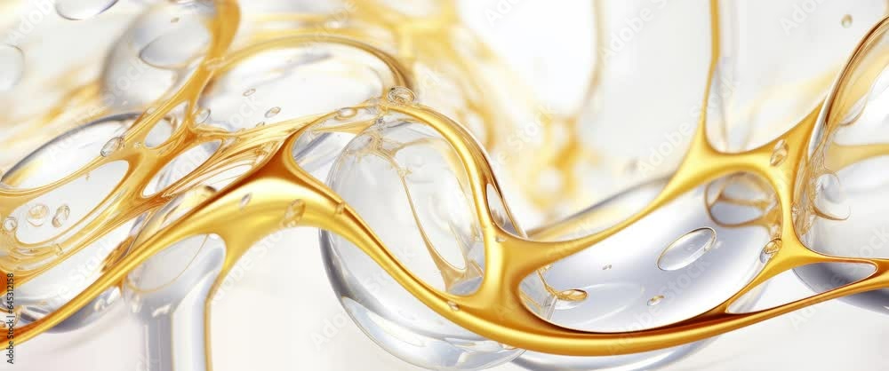 Anamorphic video 3D animation molecule structure. Scientific medical ...