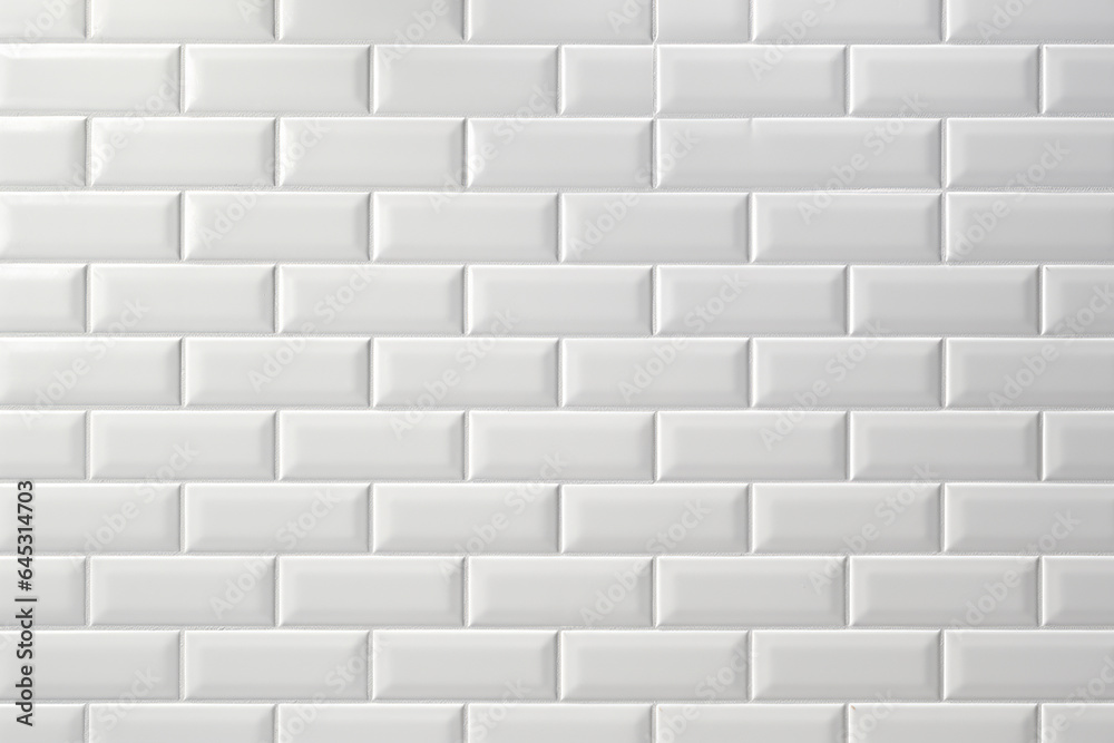 The classic white subway tile texture, versatile for kitchen backsplashes and bathroom walls. 4k ...