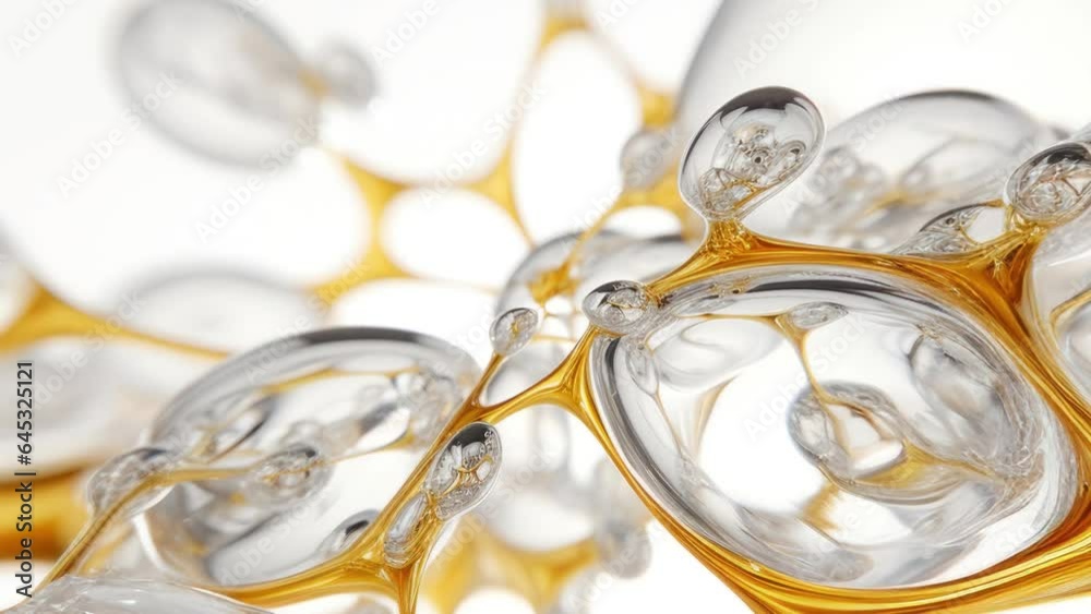 3D animation molecule structure. Scientific medical background with ...