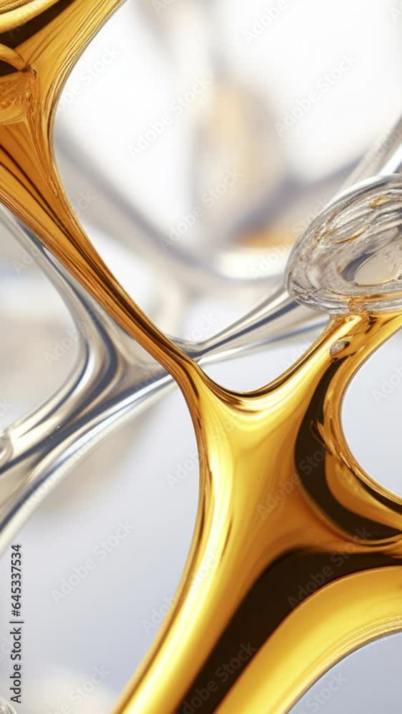 Vertical video 3D animation molecule structure. Scientific medical ...