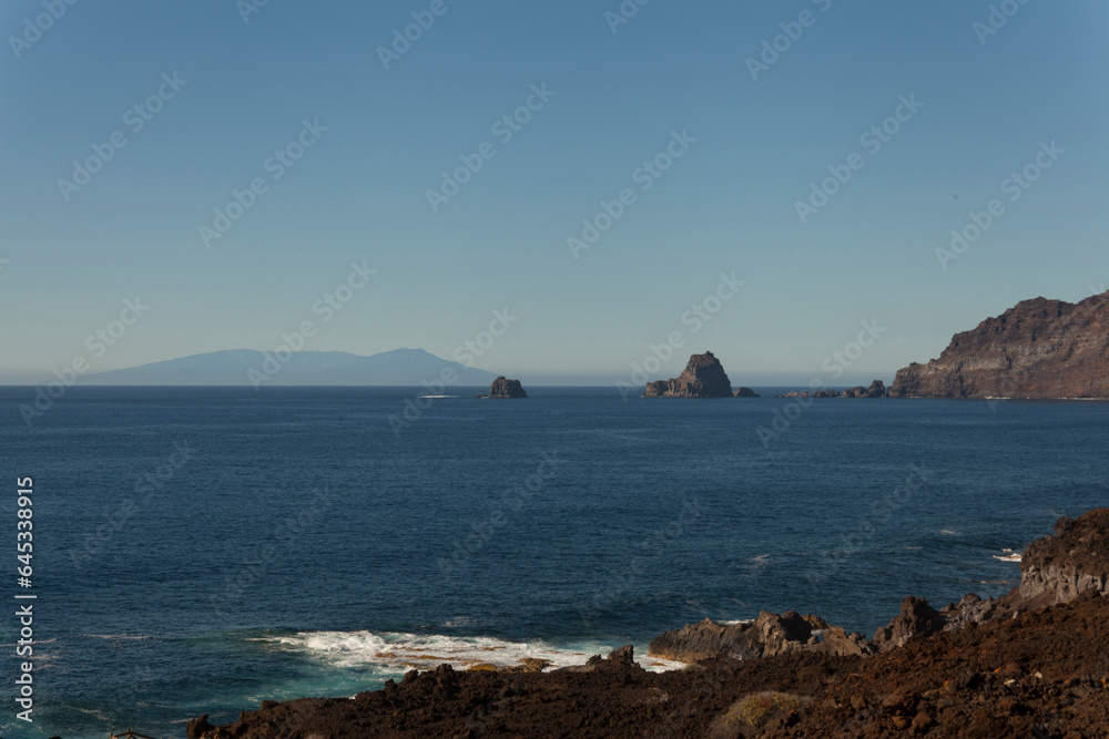 Los Roques de Salmor con la Isla de La Palma. Stock Photo | Adobe Stock