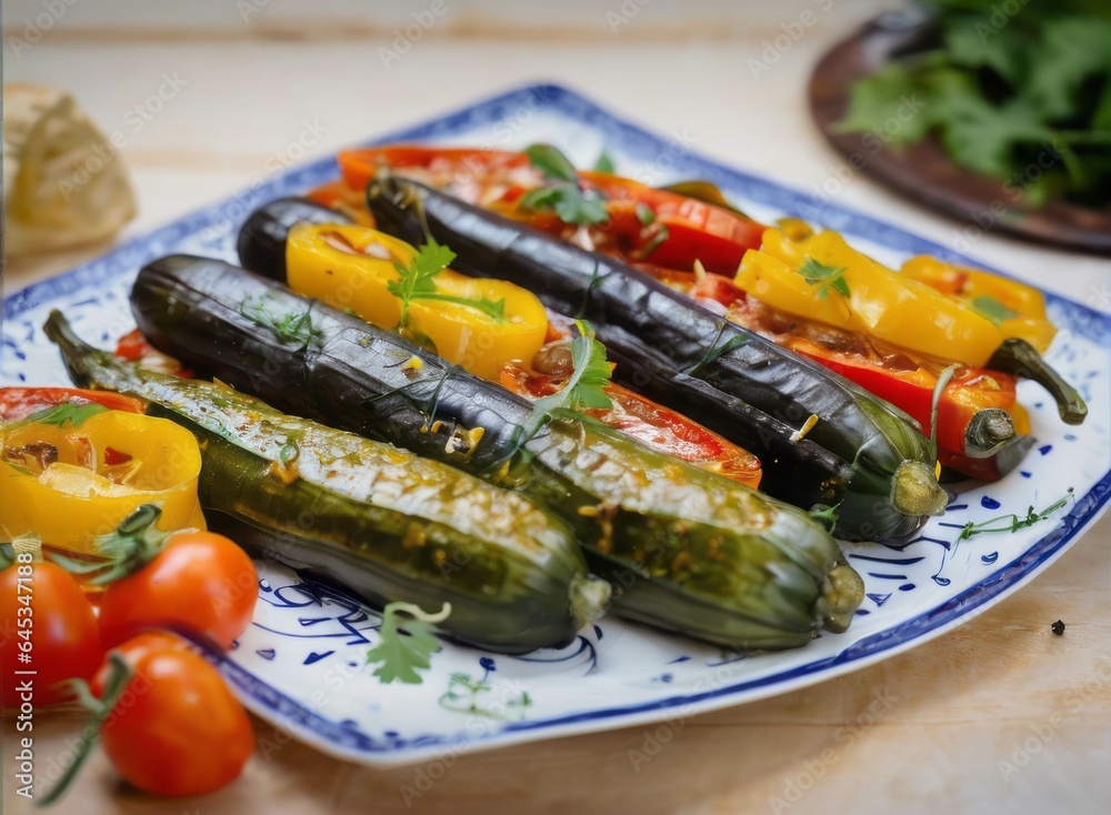 Arabin Food Arabic Cuisine; Egyptian traditional stuffed pigeon or ...